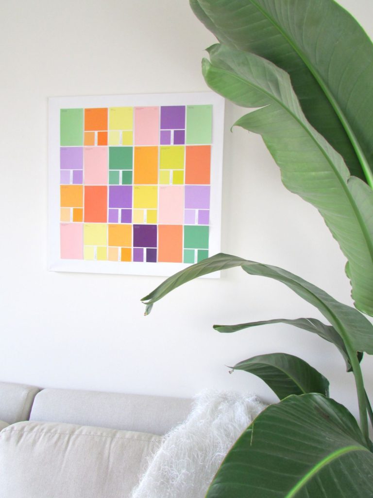 Cheap Wall Art Made From Paint Samples